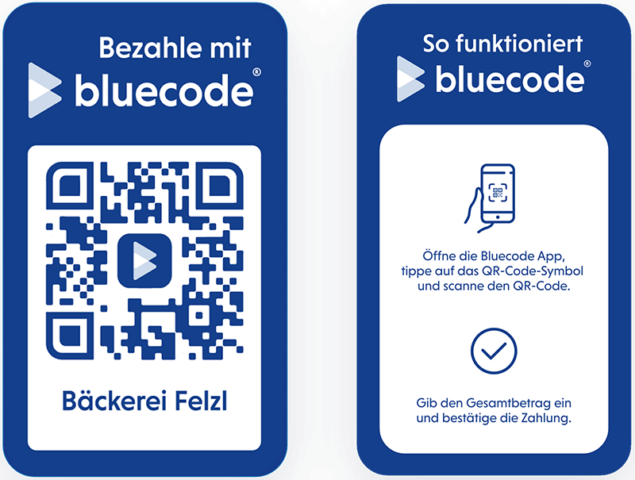 QR-Code-Sticker - Bluecode