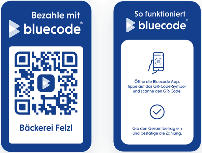 QR-Code-Sticker - Bluecode